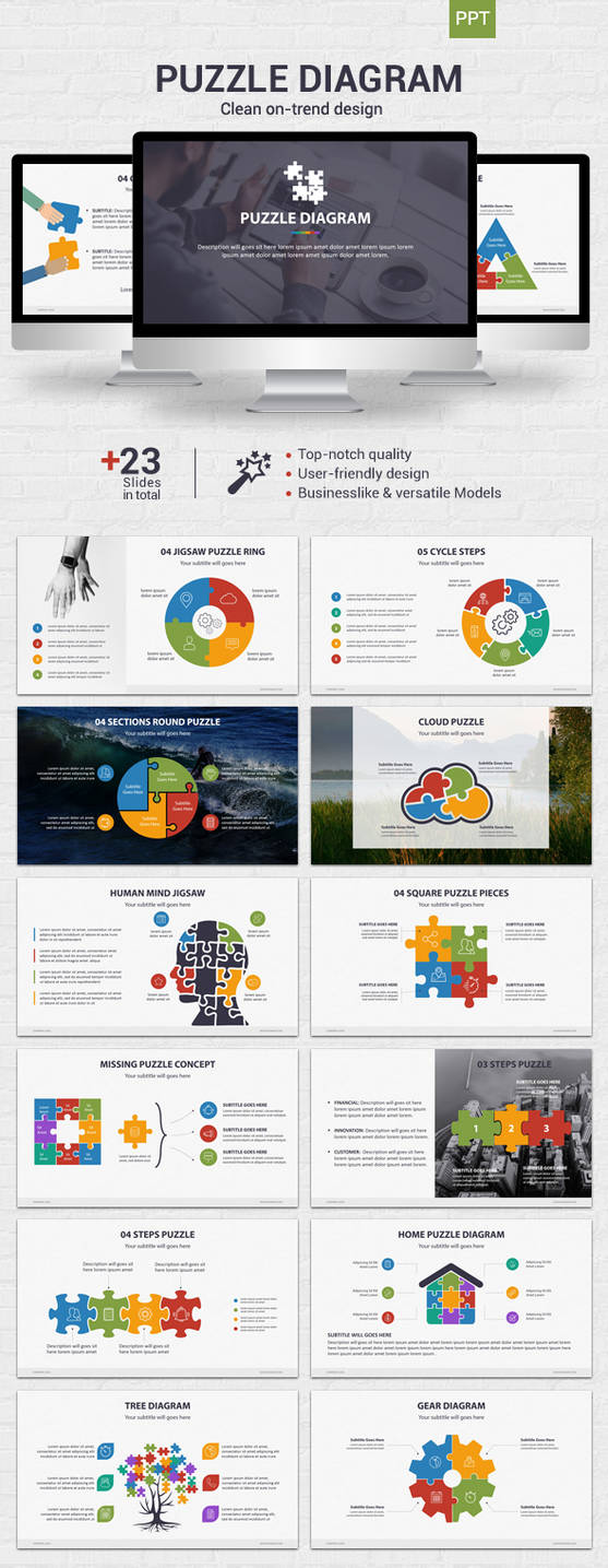 Puzzle Diagram - Powerpoint by CreaPack on DeviantArt Puzzle Diagram - Powerpoint by CreaPack on DeviantArt