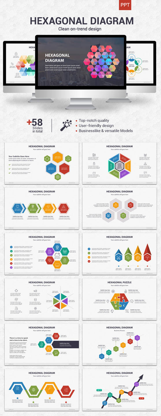 Hexagonal Diagram - Powerpoint by CreaPack on DeviantArt Hexagonal Diagram - Powerpoint by CreaPack on DeviantArt