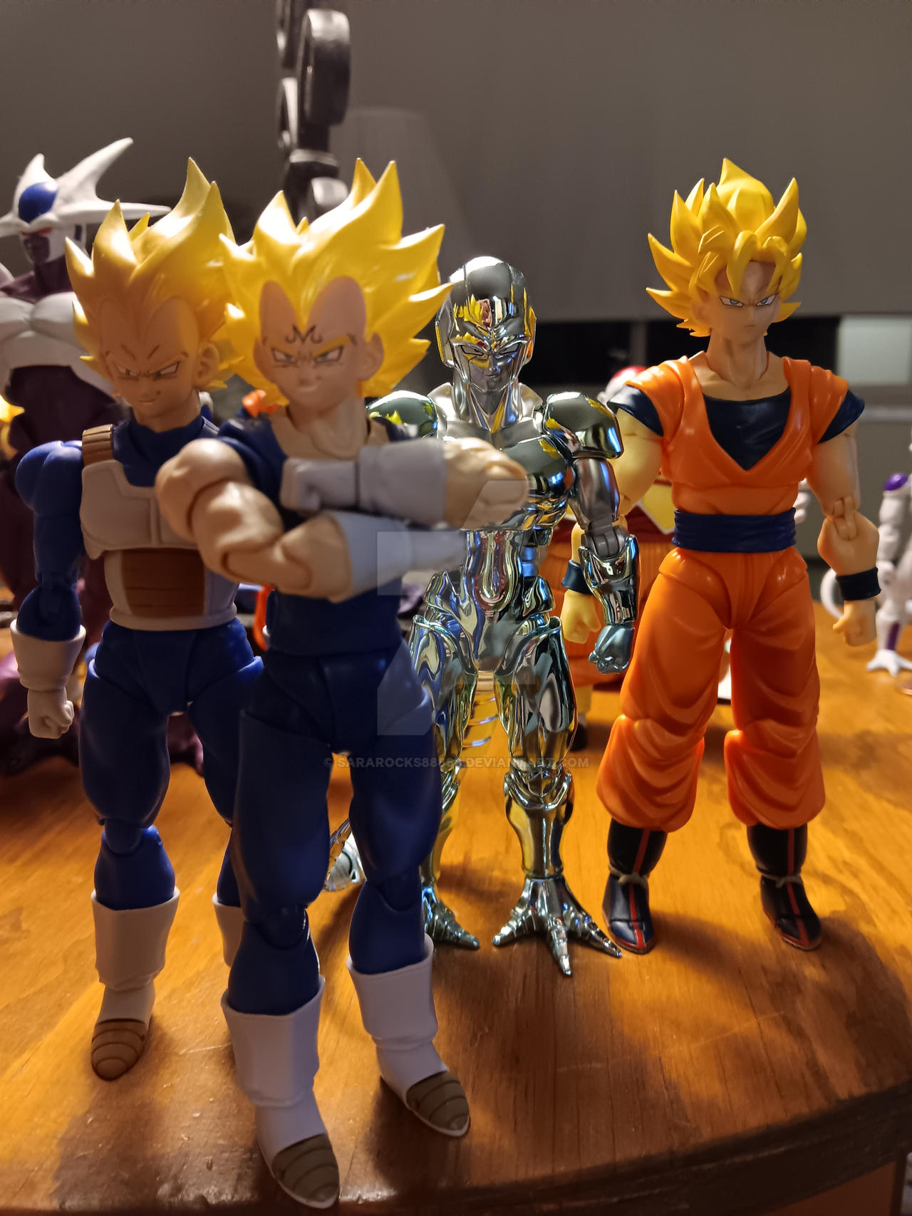 Ssj Vegeta Ssj Goku Majin Vegeta And Metal Cooler By Sararocks88888 On