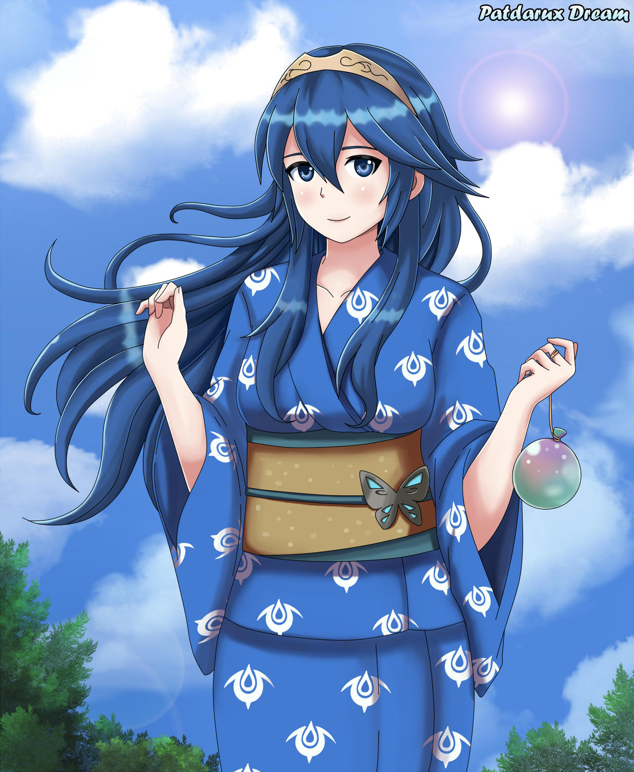Commission Lucina Yukata Fire Emblem Awakening By Patdarux On Deviantart