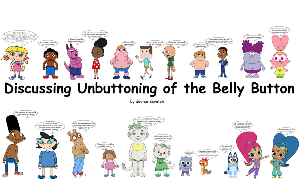 Discussing Unbuttoning Of The Belly Button By Dev Catscratch On Deviantart