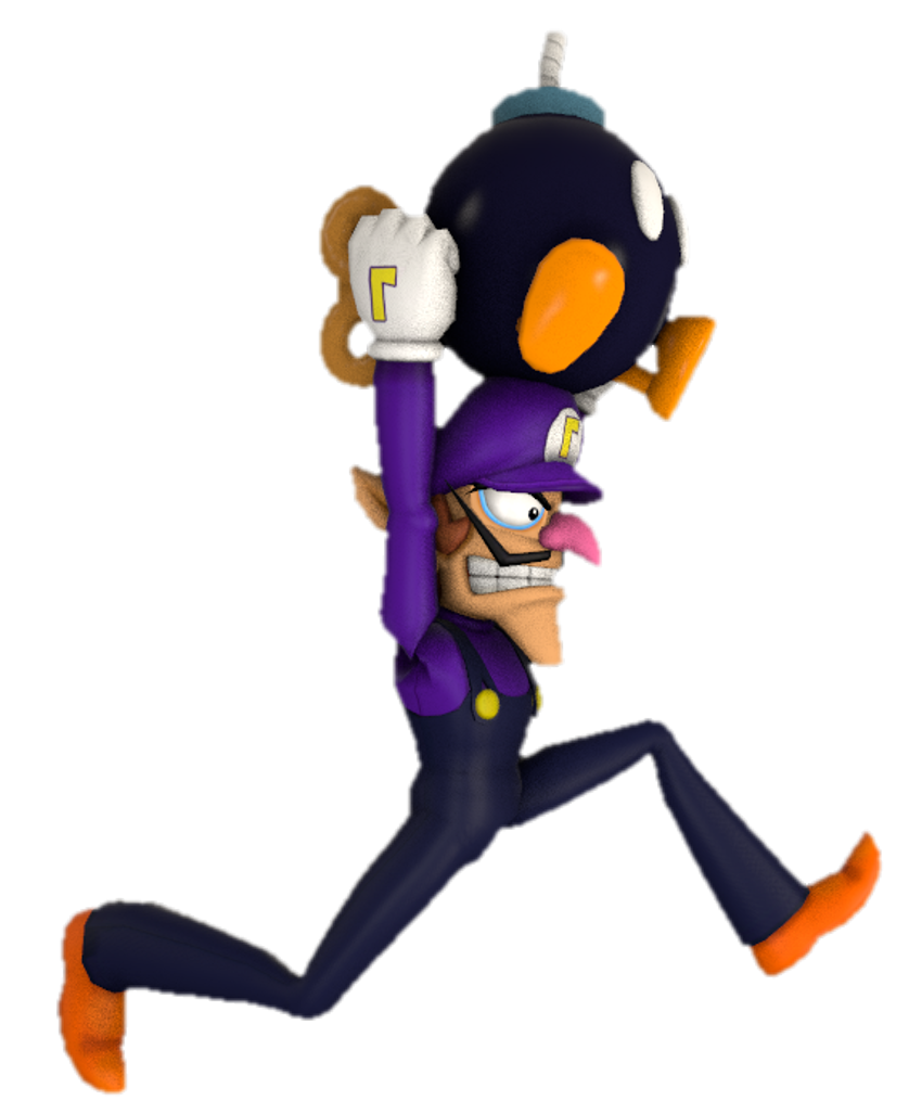 Plumber Waluigi running while holding a bob-omb by TransparentJiggly64 ... Plumber Waluigi running while holding a bob-omb by TransparentJiggly64 ...
