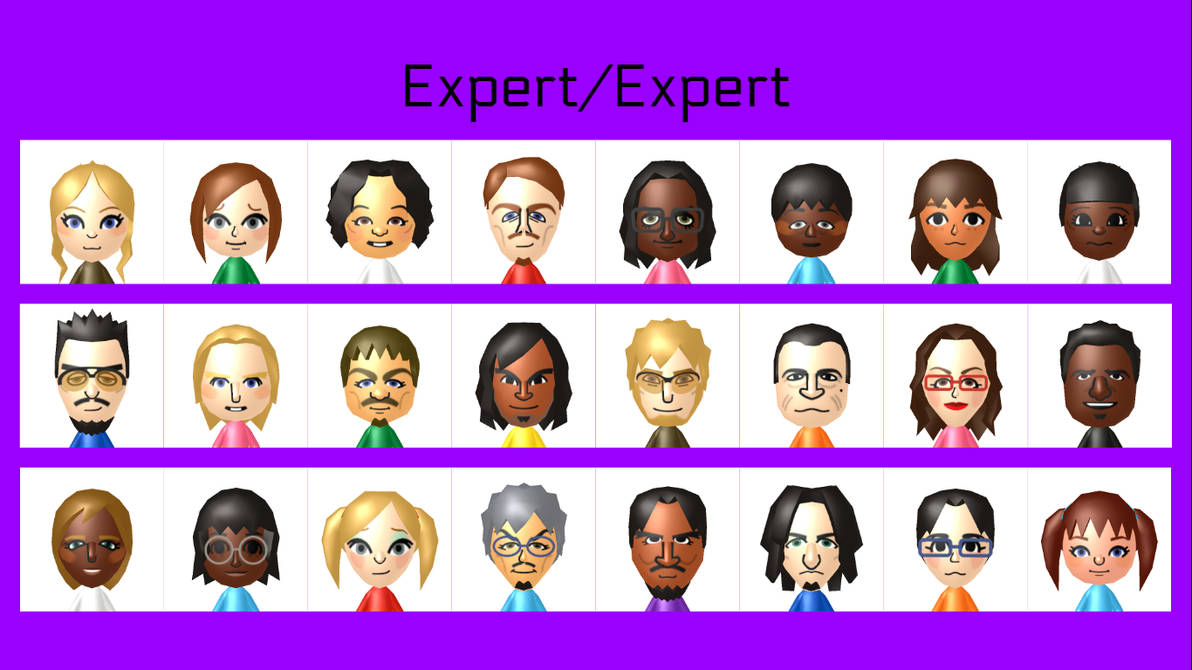 My Expert Wii U Cpu Miis Pack 3 By Splatoonman On Deviantart