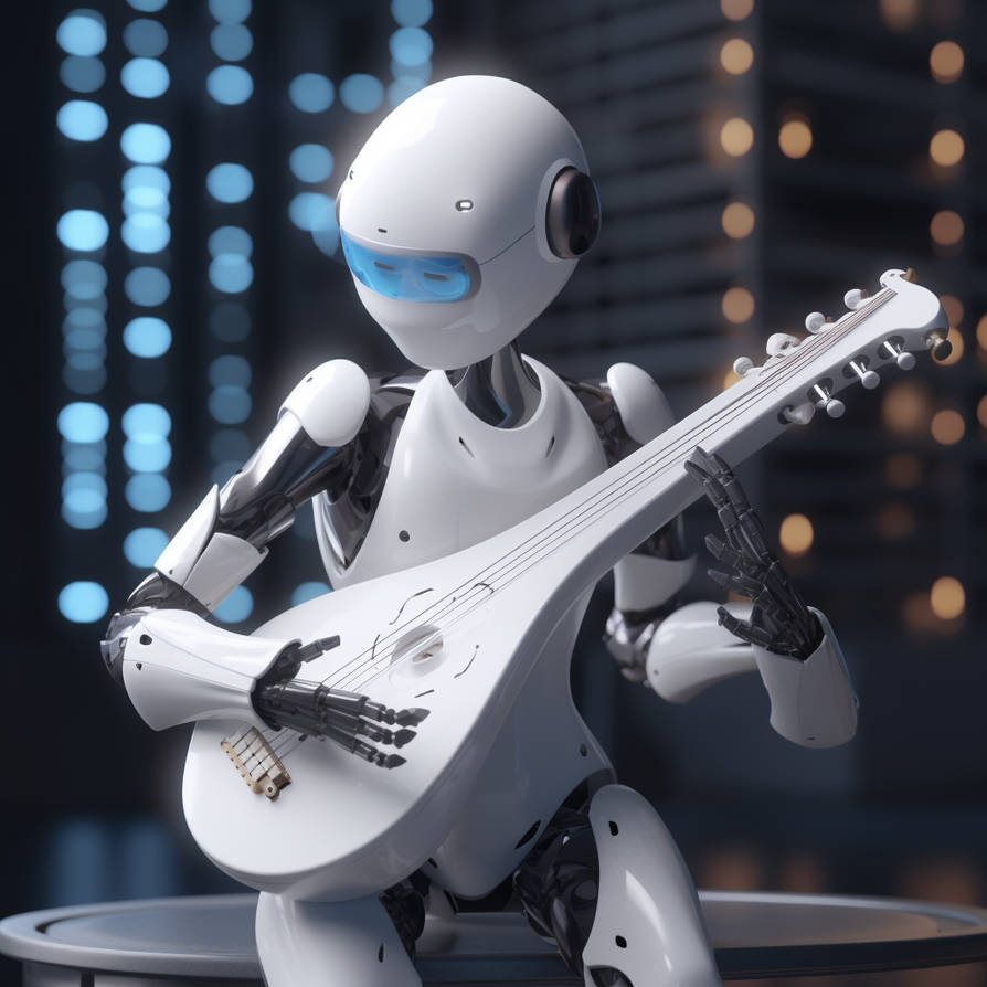 Ai Ai Robot Bard Playing The Lyre By Mirecat2 On Deviantart 8105