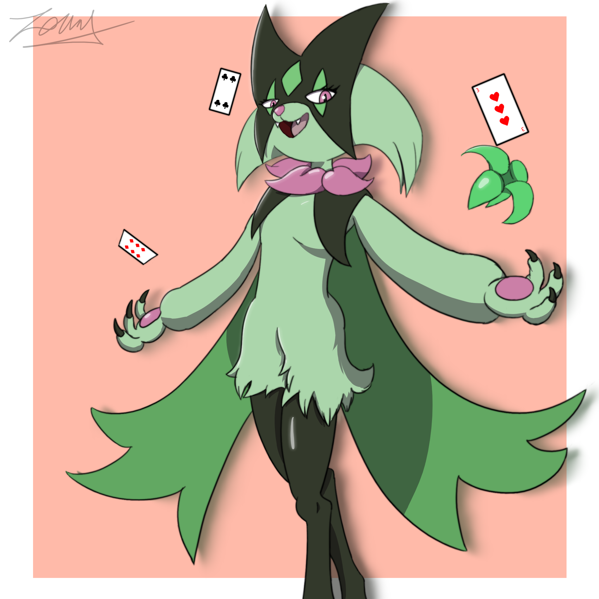 Meowscarada The Magician By Zennytheheddgehog On Deviantart