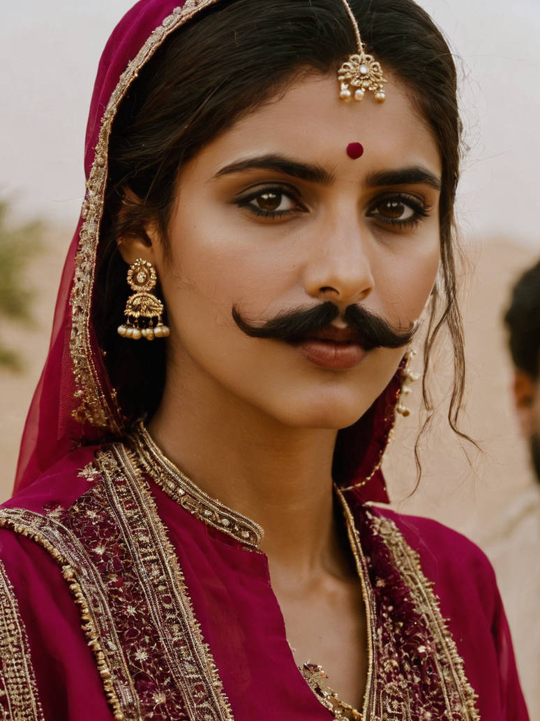 Sindhi Woman With Mustache By Bananashake1997 On Deviantart