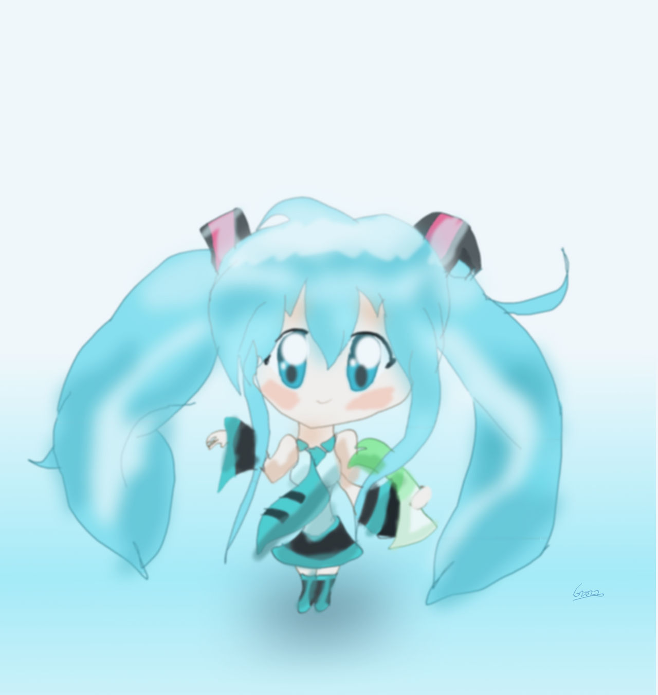 Hatsune Miku Chibi Redone By Cartoonstv On Deviantart