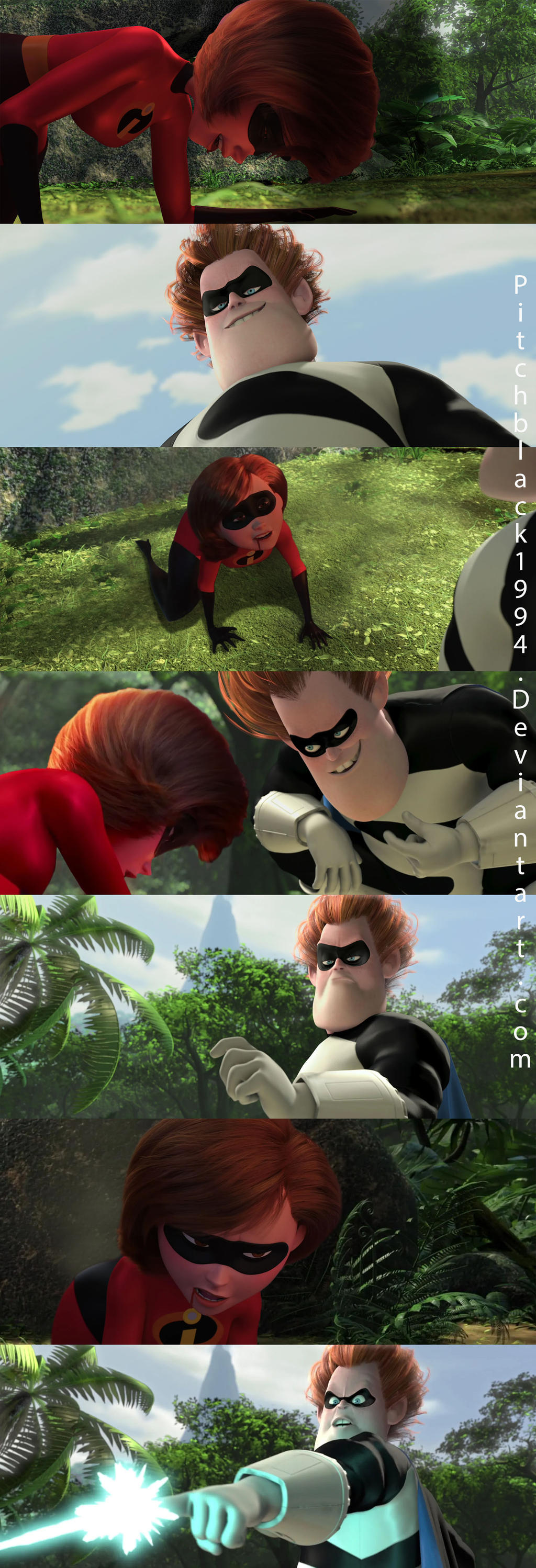 Elastigirl Vs Syndrome By Pitchblack1994 On Deviantart