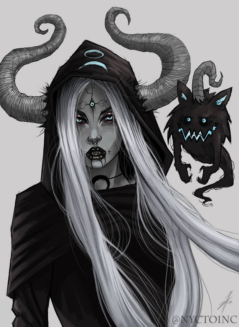 Demon Girl Sketch 4 The Witch By Nyctoinc On Deviantart