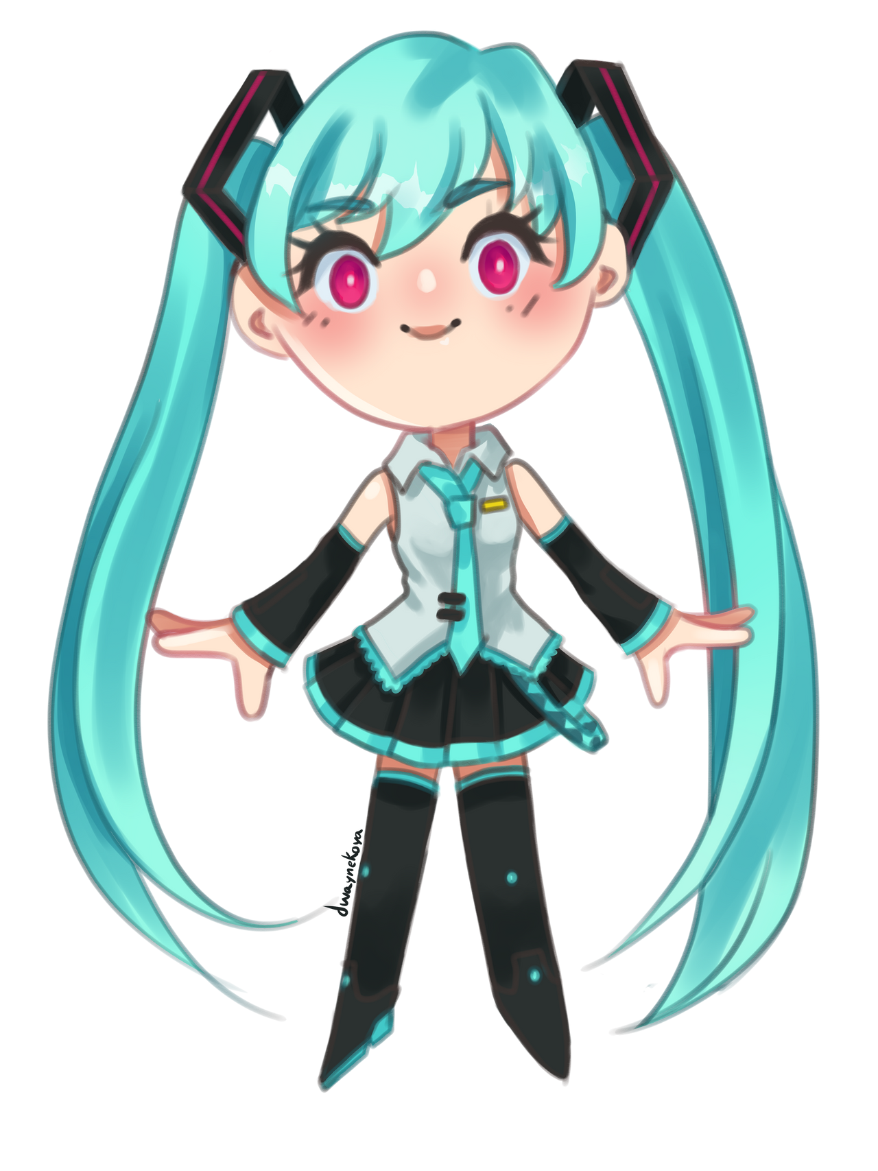 Chibi Miku By Dwaynekoya On Deviantart