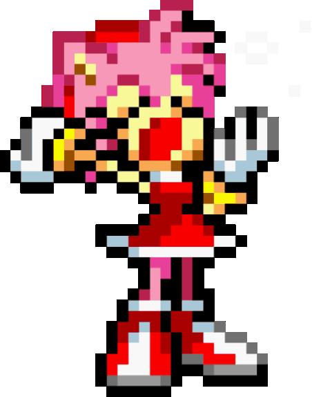 Amy Rose Yawning Sprite By Fg87sonicpixelart On Deviantart