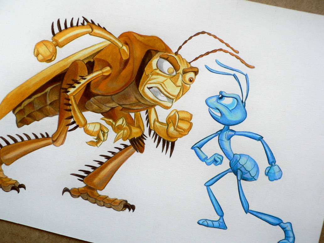 Flik And Hopper A Bugs Life By Pkczmczk4art On Deviantart