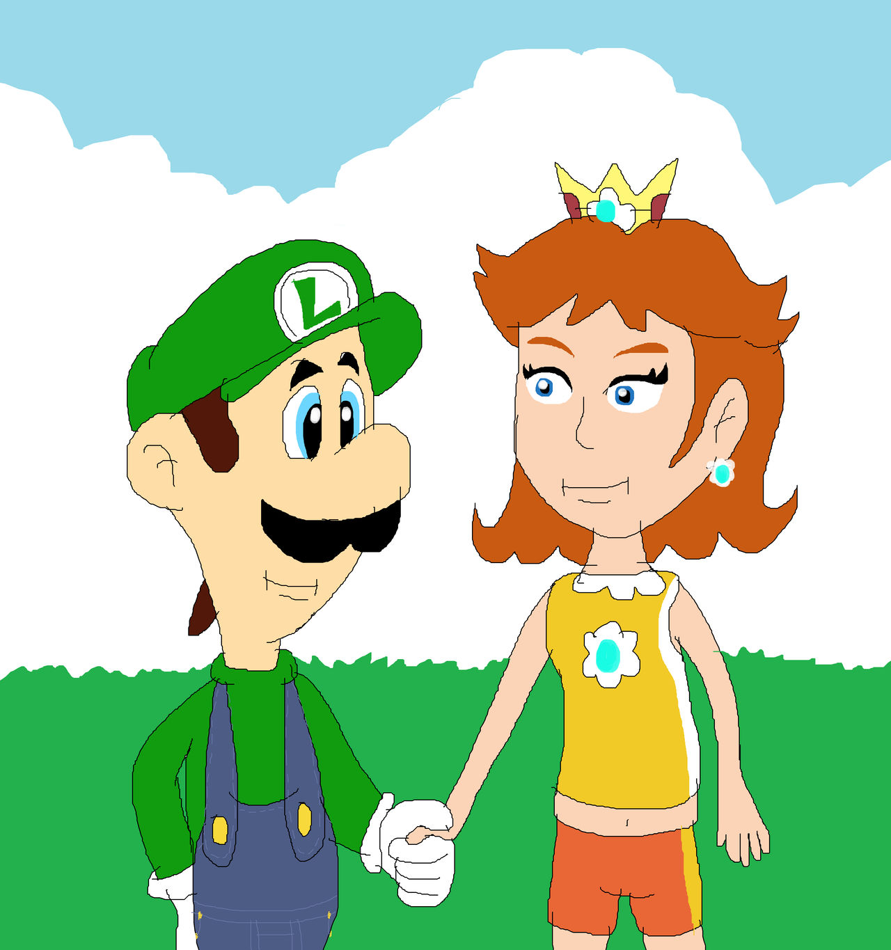 Luigi And Princess Daisy By Sergi1995 On Deviantart