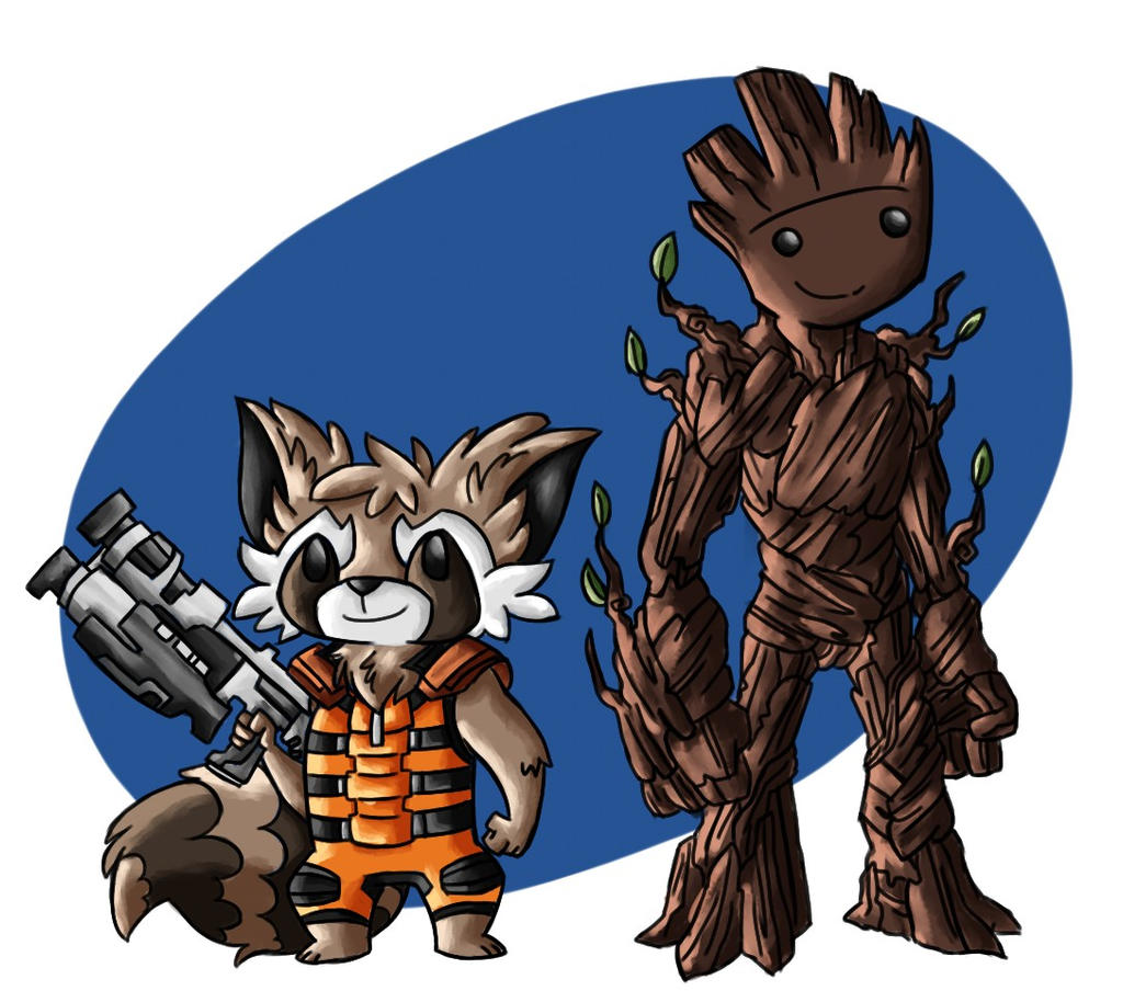 Rocket And Groot By Super Epic Waffle On Deviantart