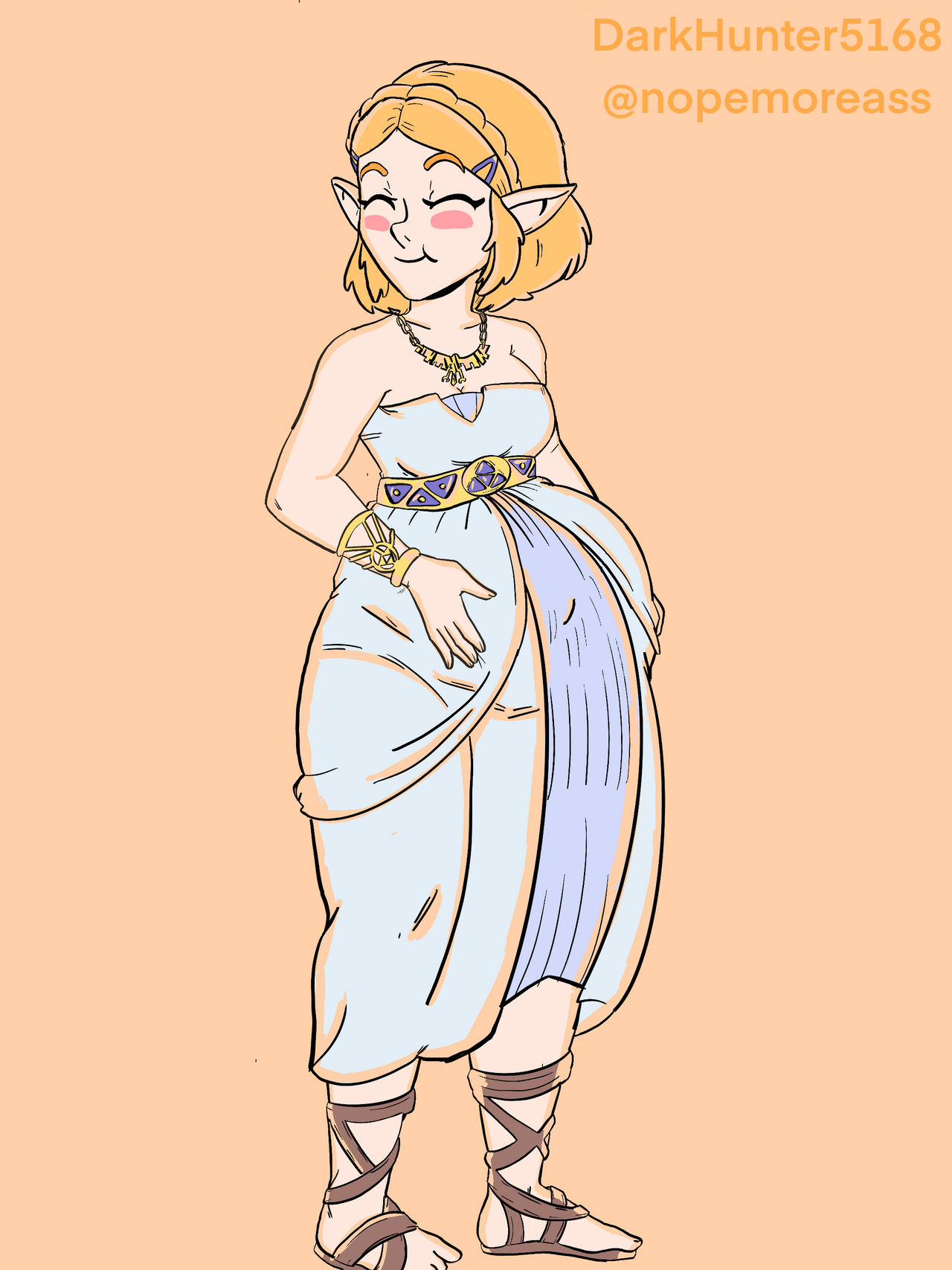 Pregnant Zelda Dress Version By Darkhunter5168 On Deviantart