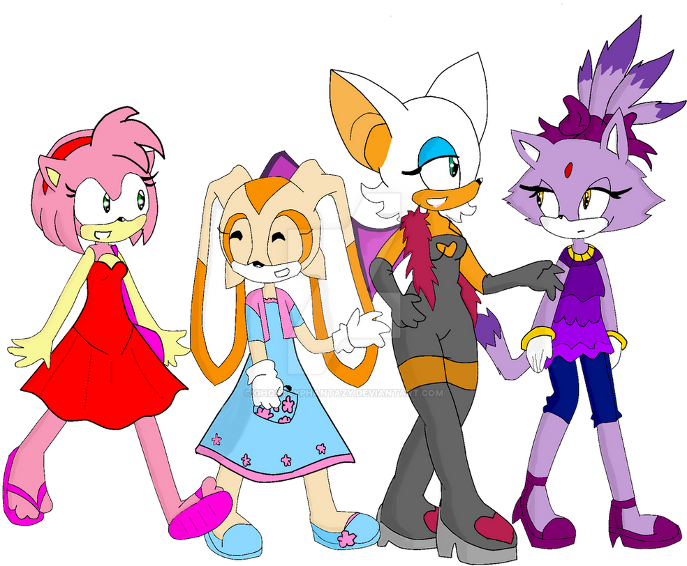 Casually Formal Sonic Girls Completed By Ghostlyphantazy On Deviantart