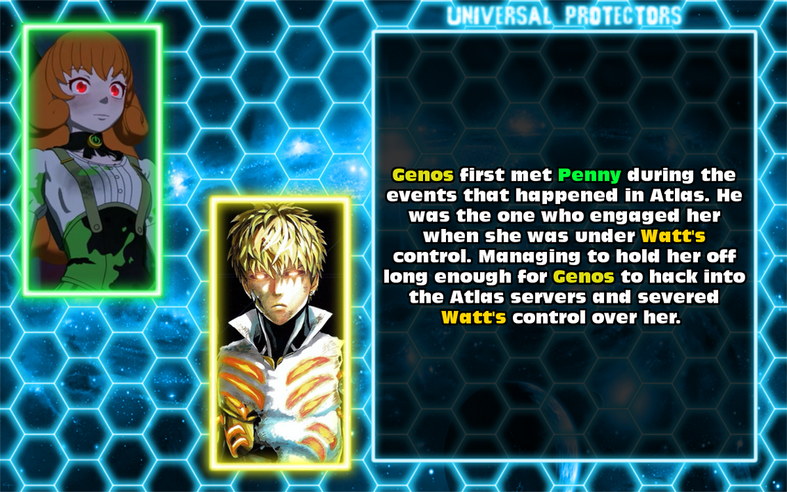 Universal Protectors Facts Genos And Penny By Scott910 On Deviantart