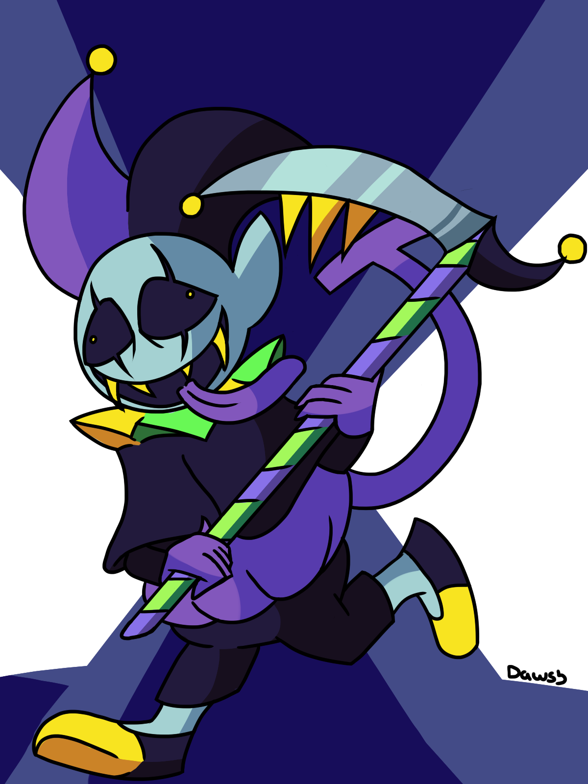 Jevil Deltarune By Dawstheartist On Deviantart