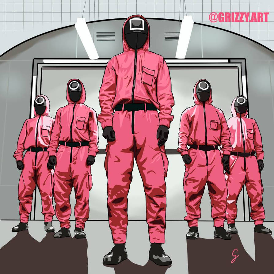 Squid Game Pink Soldiers By Grizzologist On Deviantart