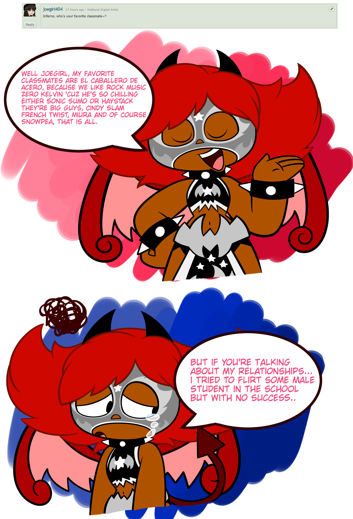 Ask Mucha Lucha Question 2 By Lunapastel16 On Deviantart