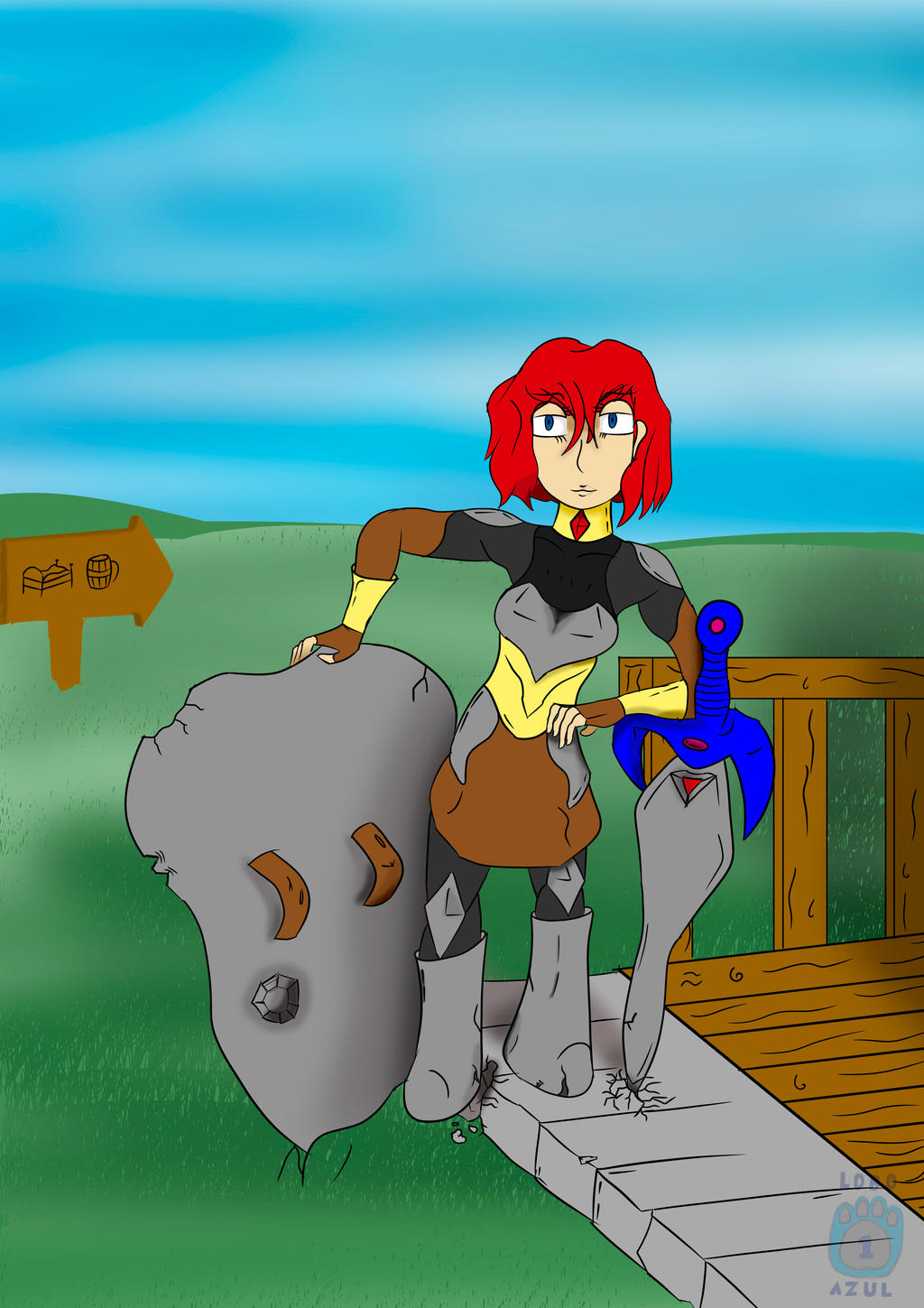 Lady Warrior By Loboazul1 On Deviantart