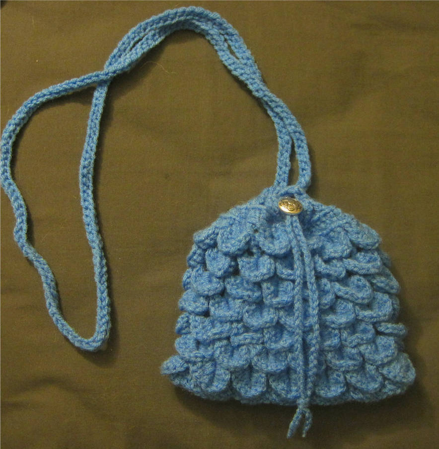 Crocodile Stich Drawstring Bag Blue By Purpletakara On Deviantart