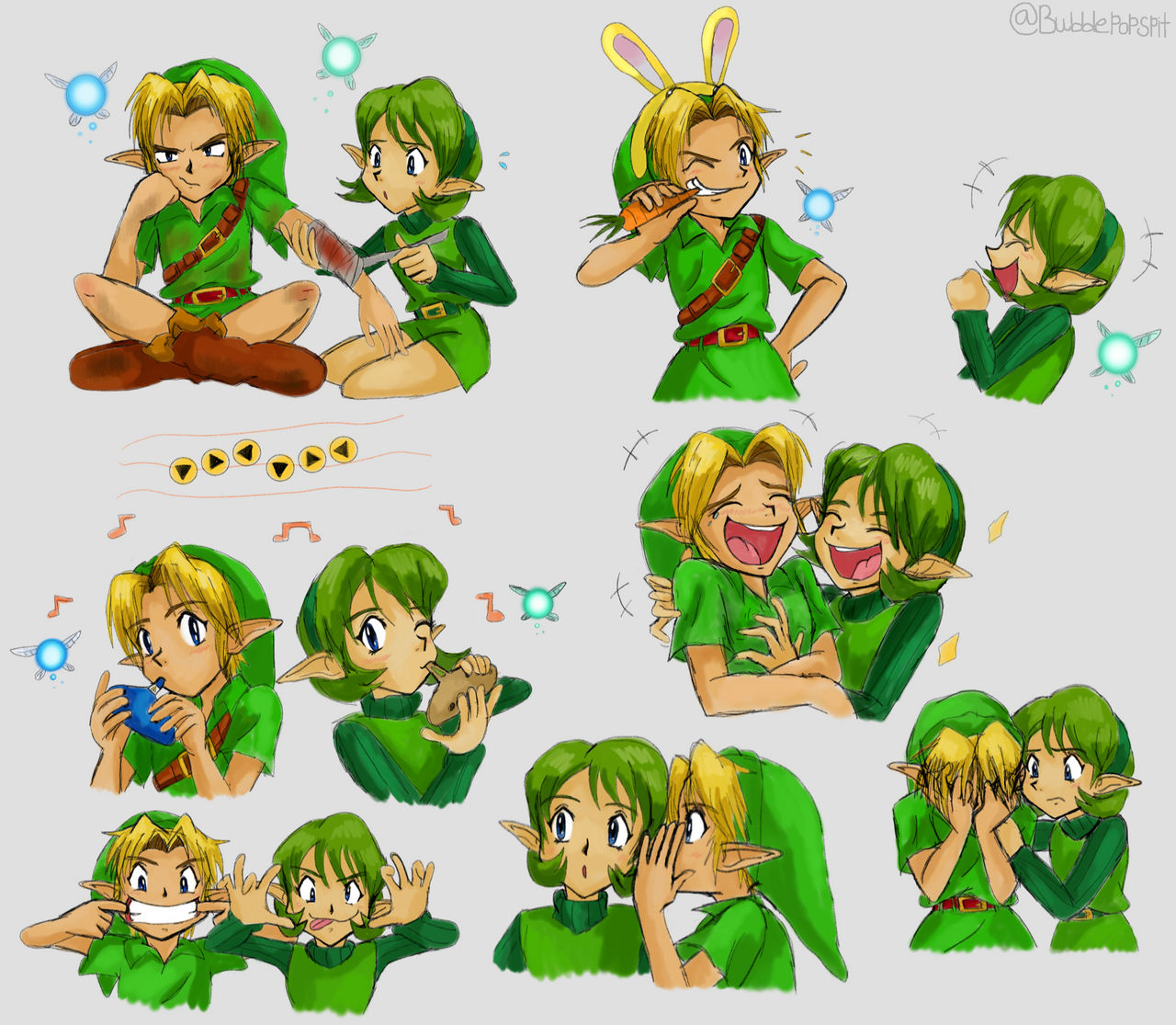 Link And Saria By Bubblepopspit On Deviantart