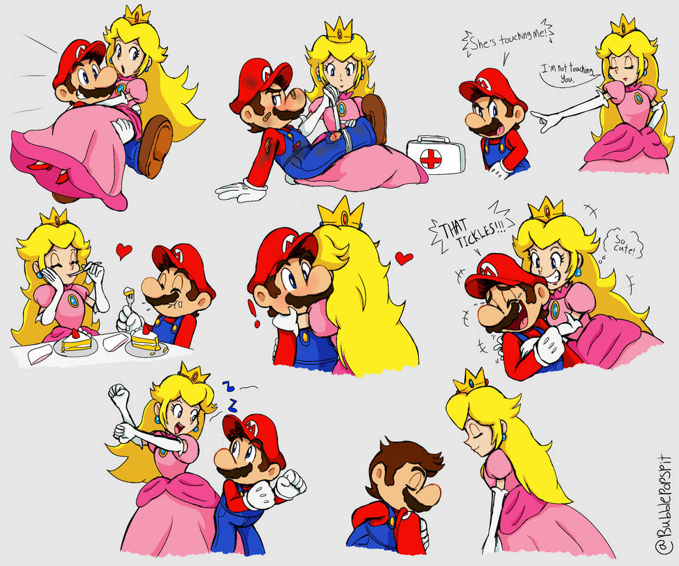 Mario And Peach By Bubblepopspit On Deviantart