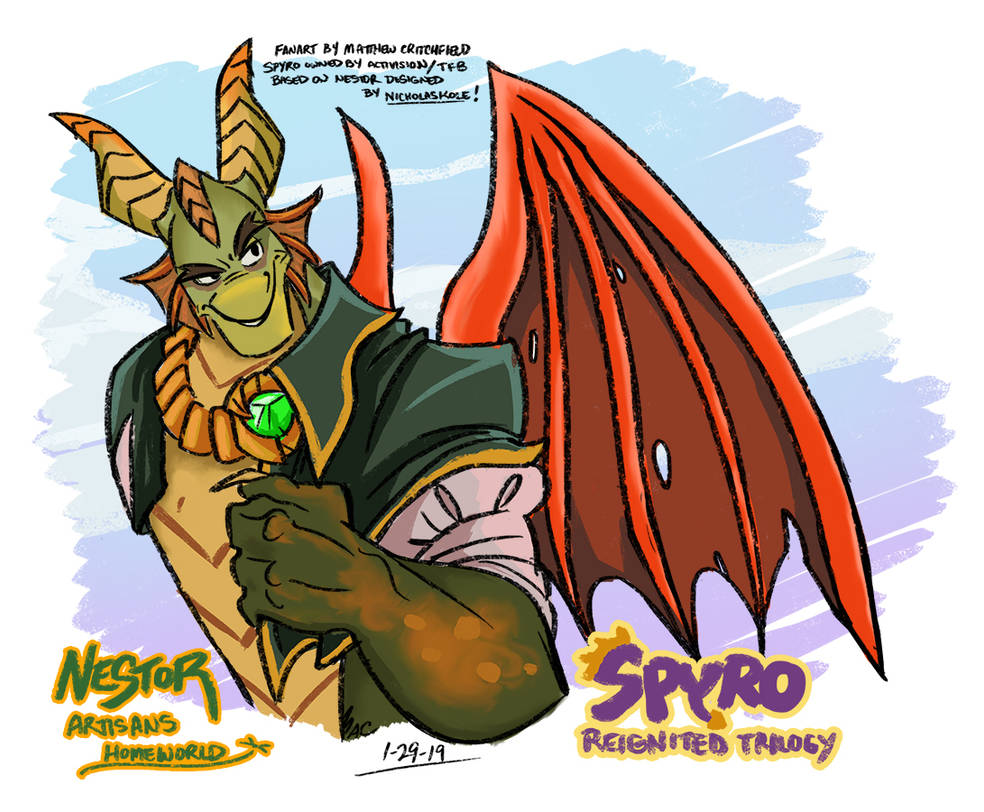 Spyro Reignited Fanart Nestor 1 29 19 By Mattartist25 On Deviantart