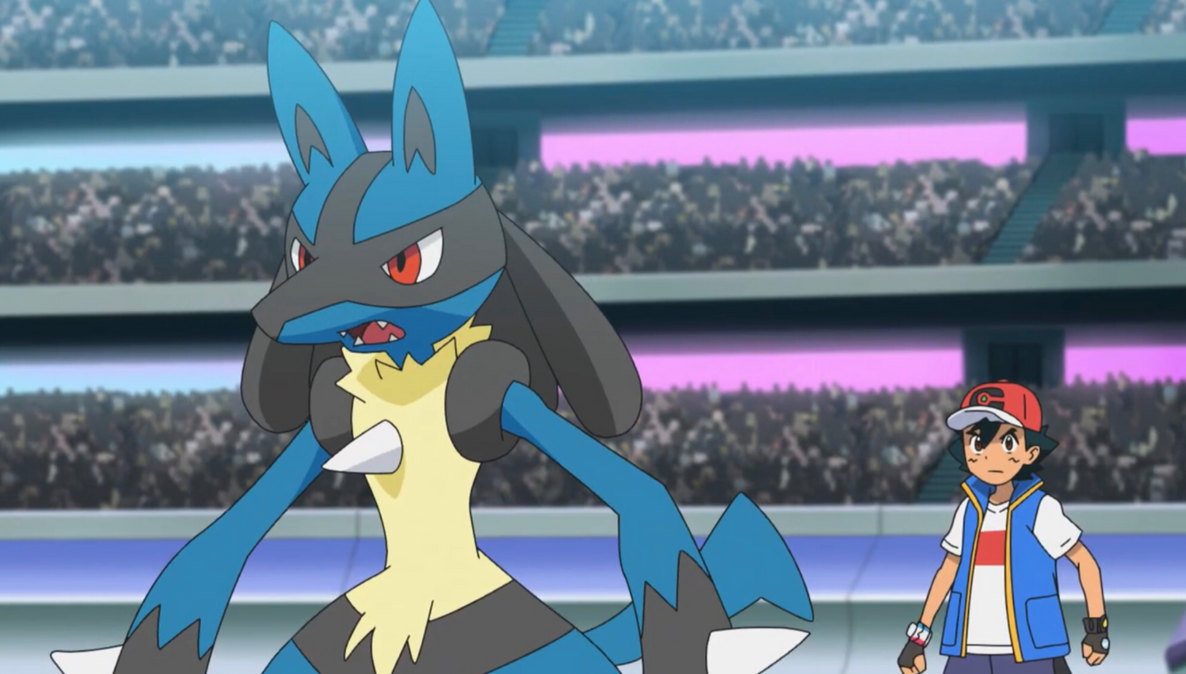 Lucario And Ash Ready Last Battle By Yingcartoonman On Deviantart