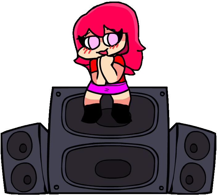 Fnf Jazmine Rose Kawaii Sitting On Speaker By Kaifirex On Deviantart
