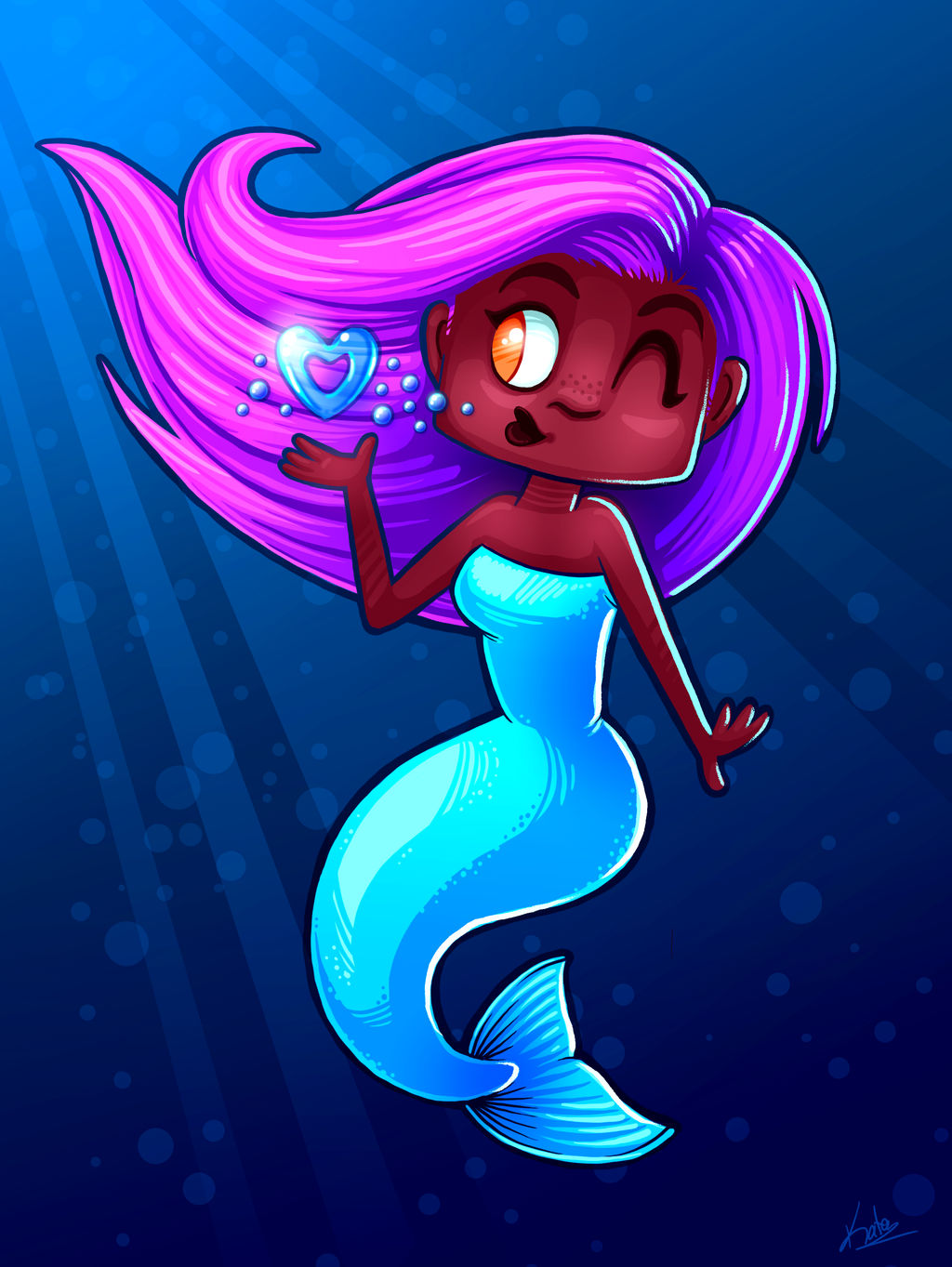Mermaid Purple By Kata On Deviantart