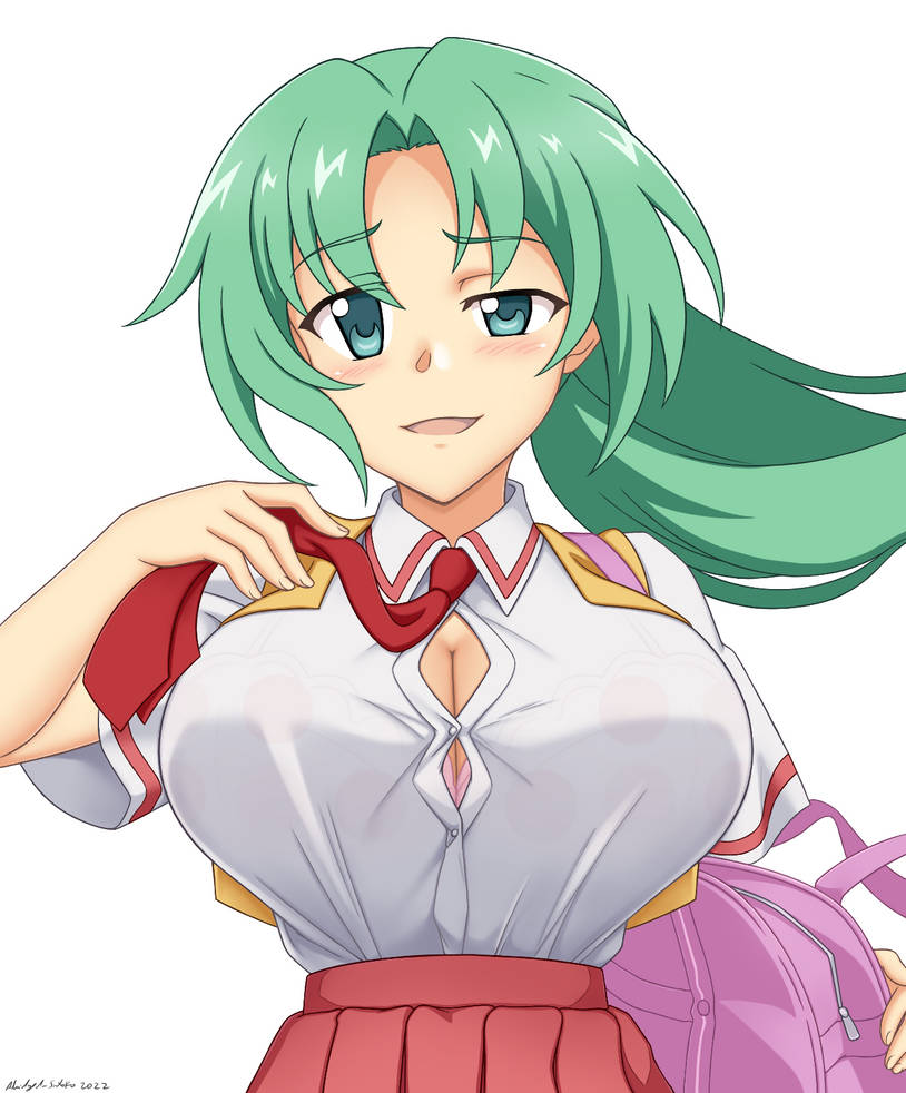 Mion Shows Cleavage By Abridged Satoko On Deviantart