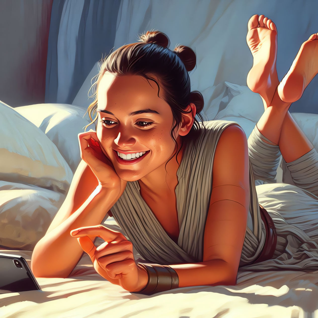 Ai Rey Skywalker Discovering Ancient Technology By Ticklishpeach On Deviantart