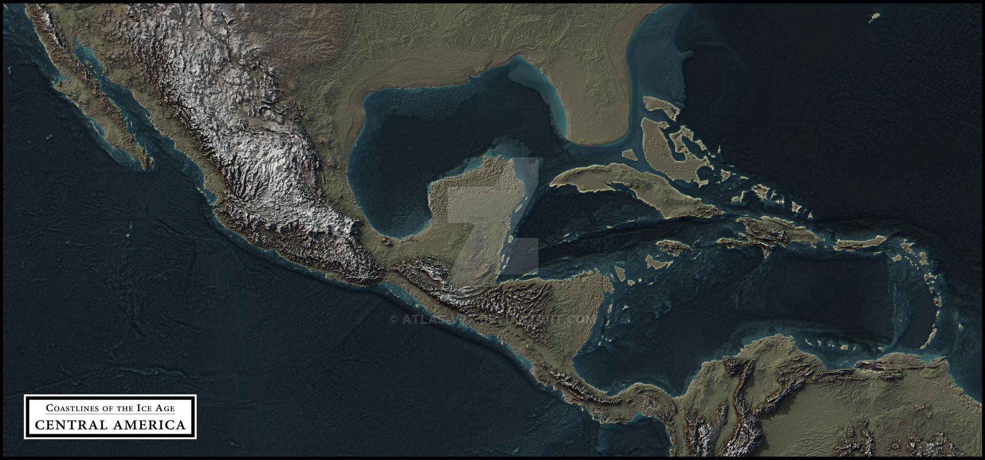 Coastlines Of The Ice Age Central America By Atlas V7x On Deviantart