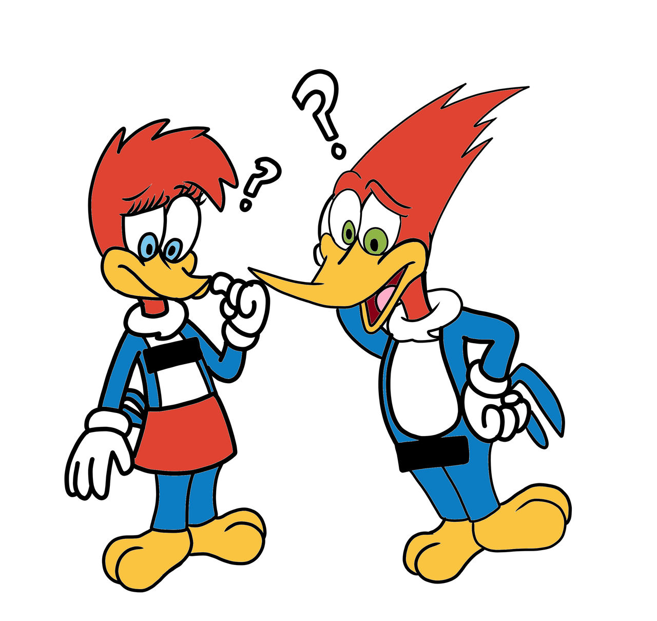 Woody And Winnie Woodpecker Censored With Black By Nxalpha25 On Deviantart