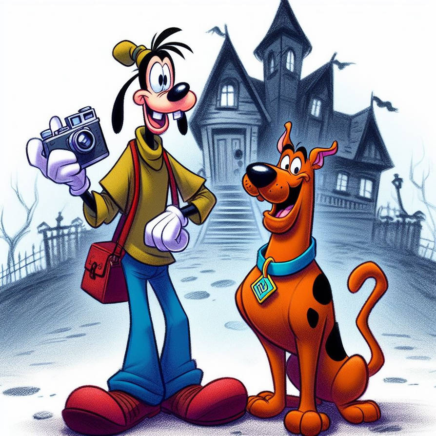 Goofy Meets Scooby Doo By Disneydark On Deviantart
