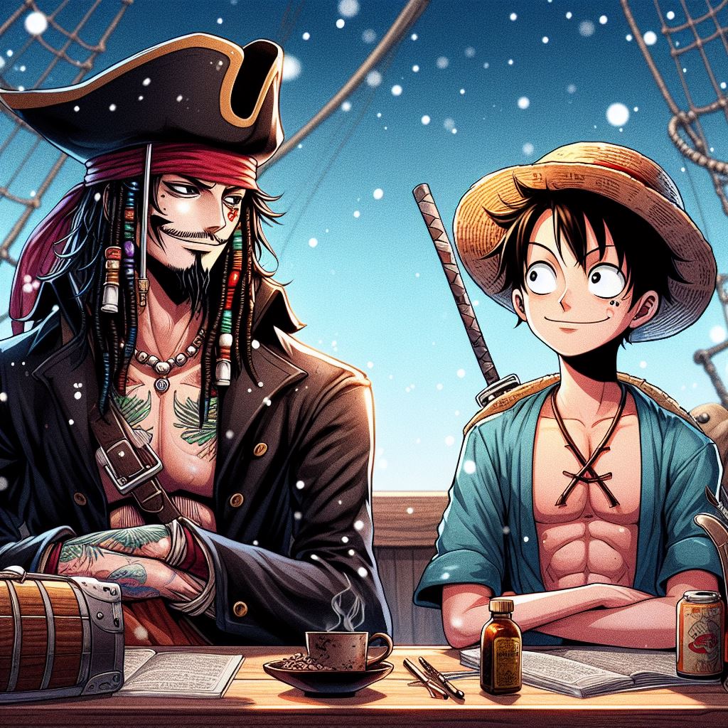 Jack Sparrow Meets Luffy by disneydark on DeviantArt Jack Sparrow Meets Luffy by disneydark on DeviantArt