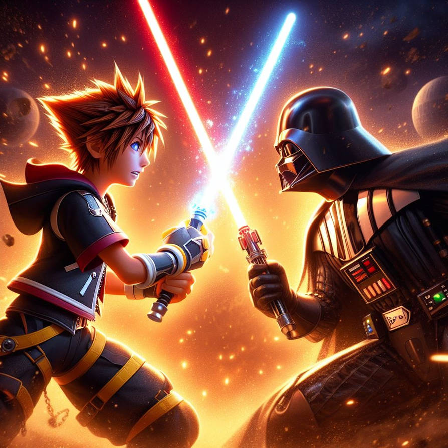 Sora Vs Darth Vader By Disneydark On Deviantart