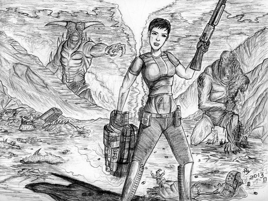 Fem Doom Marine By Phobosbfg On Deviantart