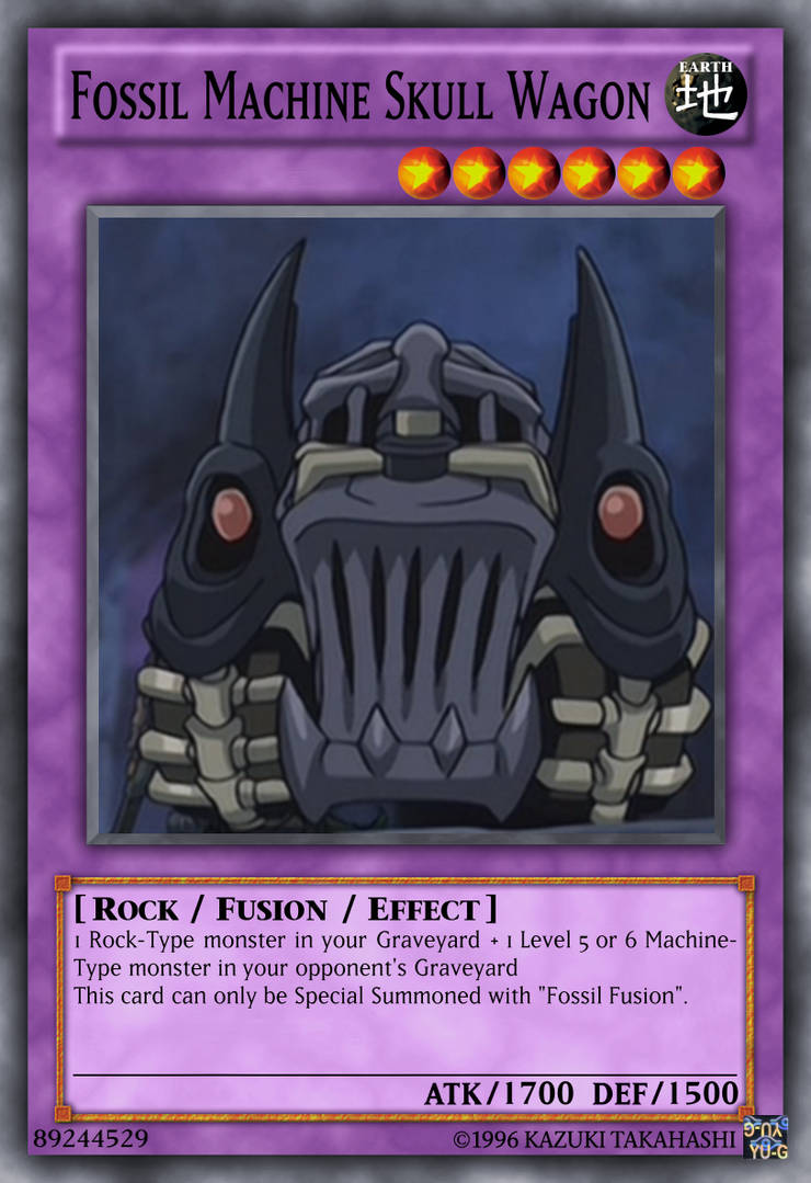 Fossil Machine Skull Wagon Yu Gi Oh Card Fixed By The Kc Express On