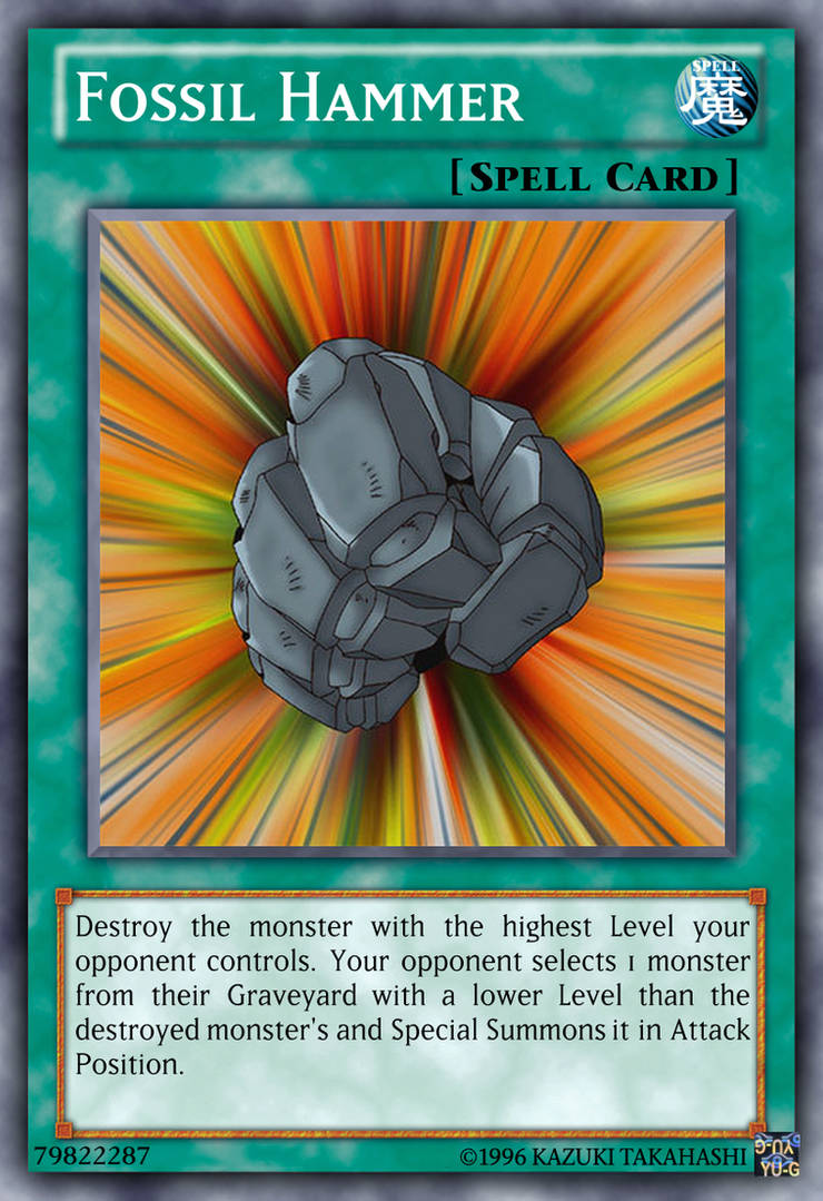 Fossil Hammer Yu Gi Oh Custom Card Fixed By The Kc Express On Deviantart