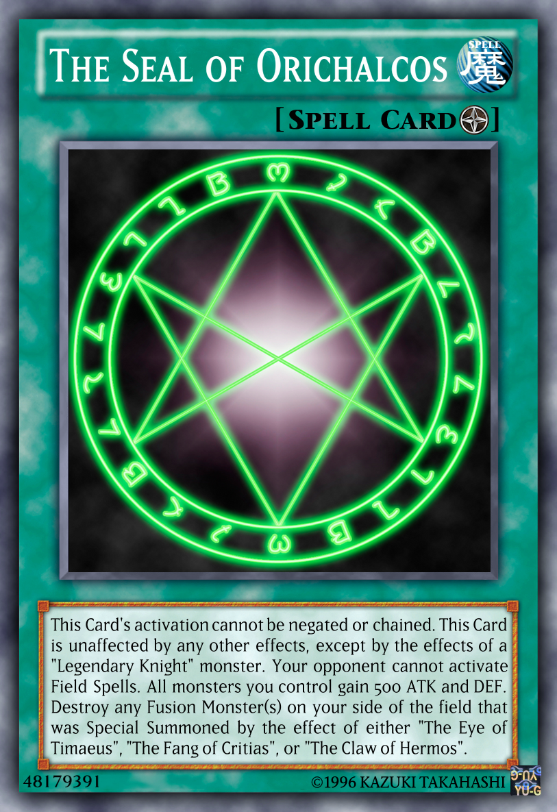 The Seal Of Orichalcos Yu Gi Oh Custom Card 1 By Kaibacorp Expres On Deviantart