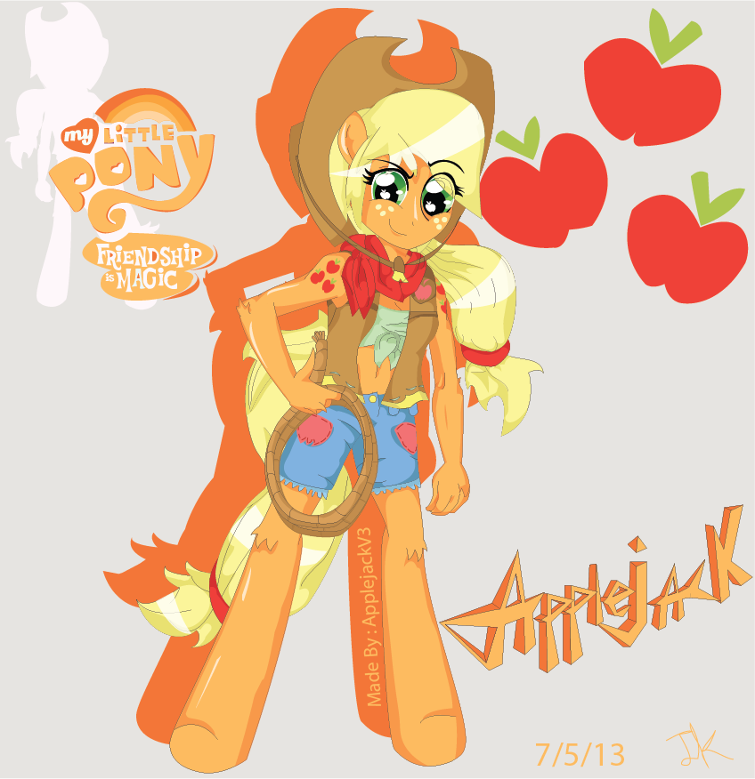 Anthro Applejack By Arteses Canvas On Deviantart