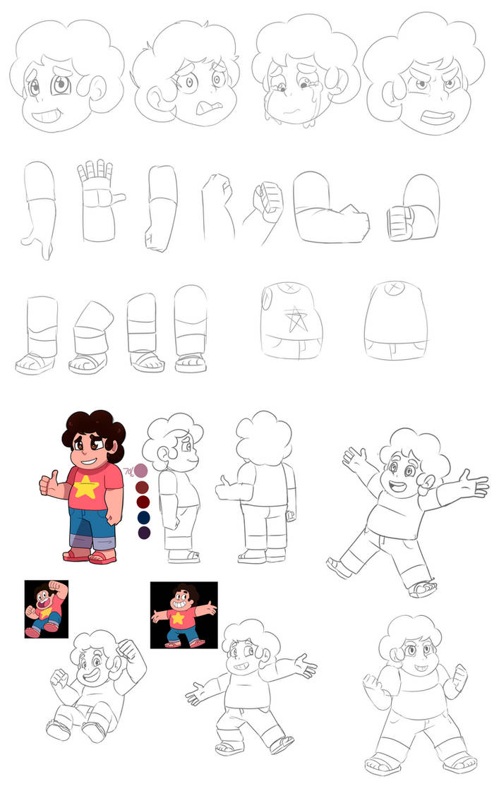 Steven Universe Sketches By Arteses Canvas On Deviantart