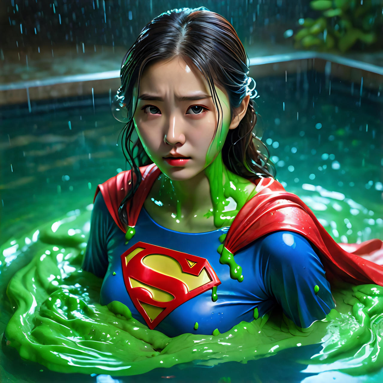 Asian Supergirl Soaked In Kryptonite Slime By Zsthegeeky On Deviantart