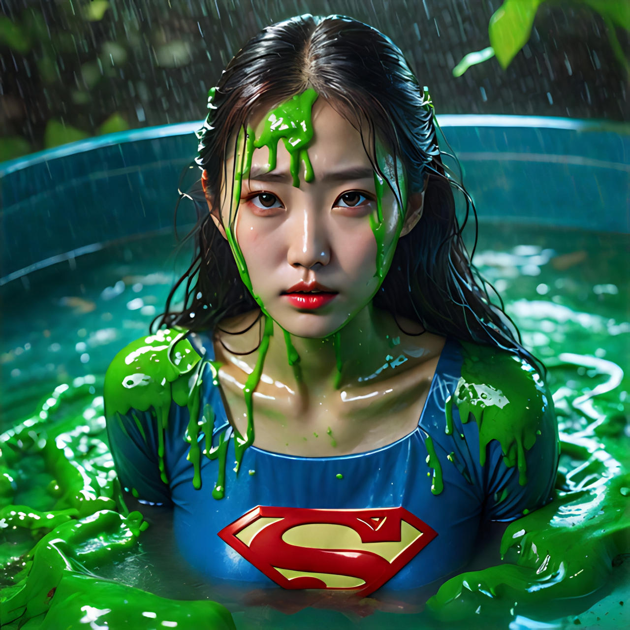Asian Supergirl Soaked In Kryptonite Slime By Zsthegeeky On Deviantart