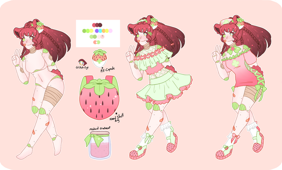 Strawberry Glitch Medi-Borg (Closed) by Pastel-Witch on DeviantArt Strawberry Glitch Medi-Borg (Closed) by Pastel-Witch on DeviantArt