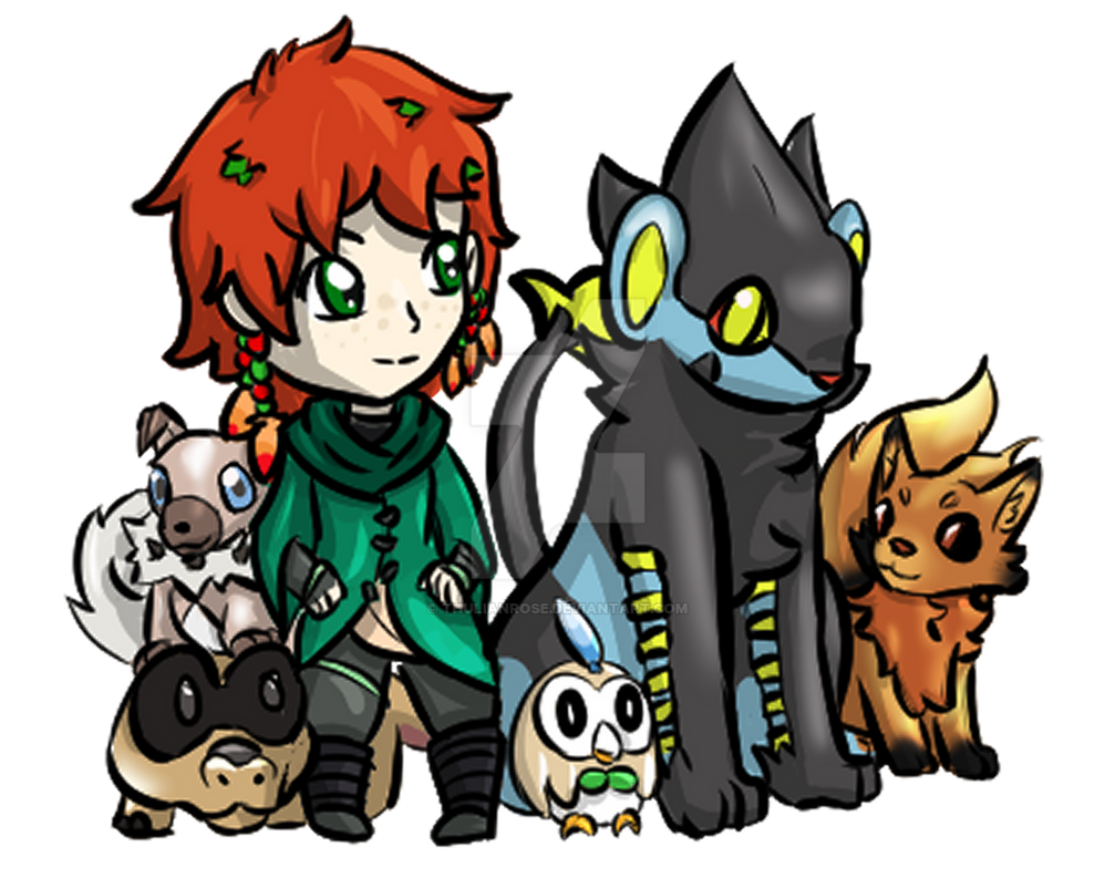 Pkmn Pt Chibi Robin And Gang By Thulianrose On Deviantart