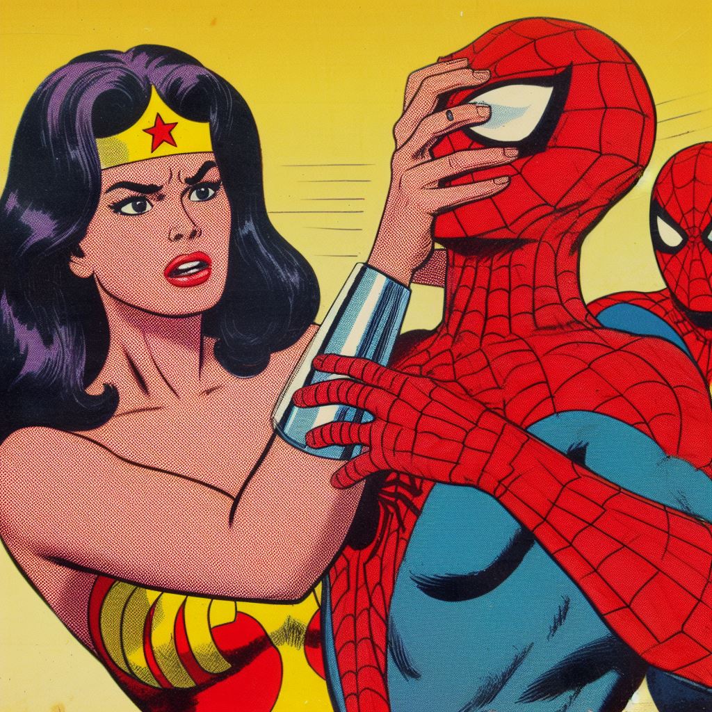 Wonder Woman Unmasking a Spider-Man by Nega1 on DeviantArt Wonder Woman Unmasking a Spider-Man by Nega1 on DeviantArt